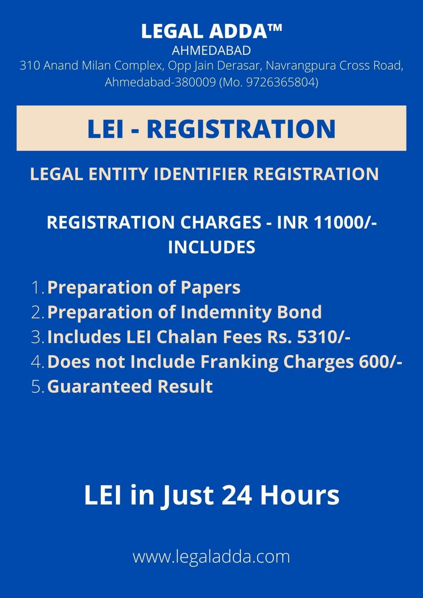 Legal Entity Identifier Registration Consultant - Online LEI Code in 1 Day